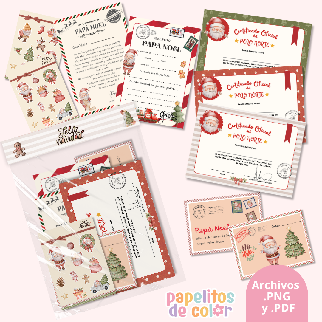 🎄Súper Kit Navideño 🎁 – Papelitos de Color