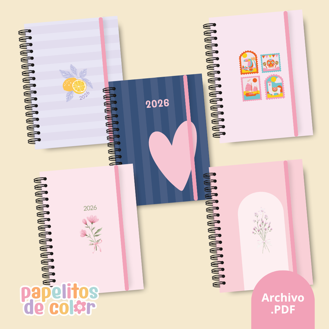 🌸 Pack de 27 Portadas – Kit 15 – Papelitos de Color